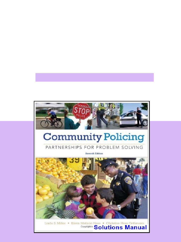 Community Policing Partnerships for Problem Solving 7th Edition Miller ...