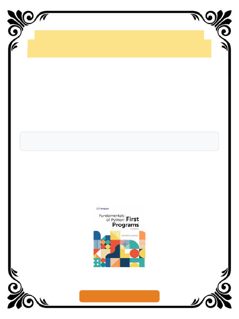 Fundamentals Of Python First Programs MindTap Course List 3rd Edition ...