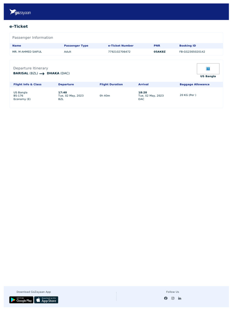 Flight Ticket | PDF | Baggage | Airlines
