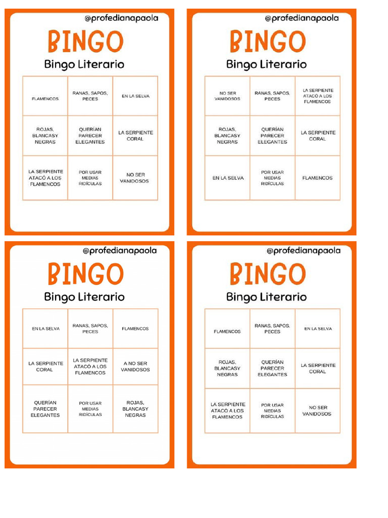 Bingo Literario | PDF