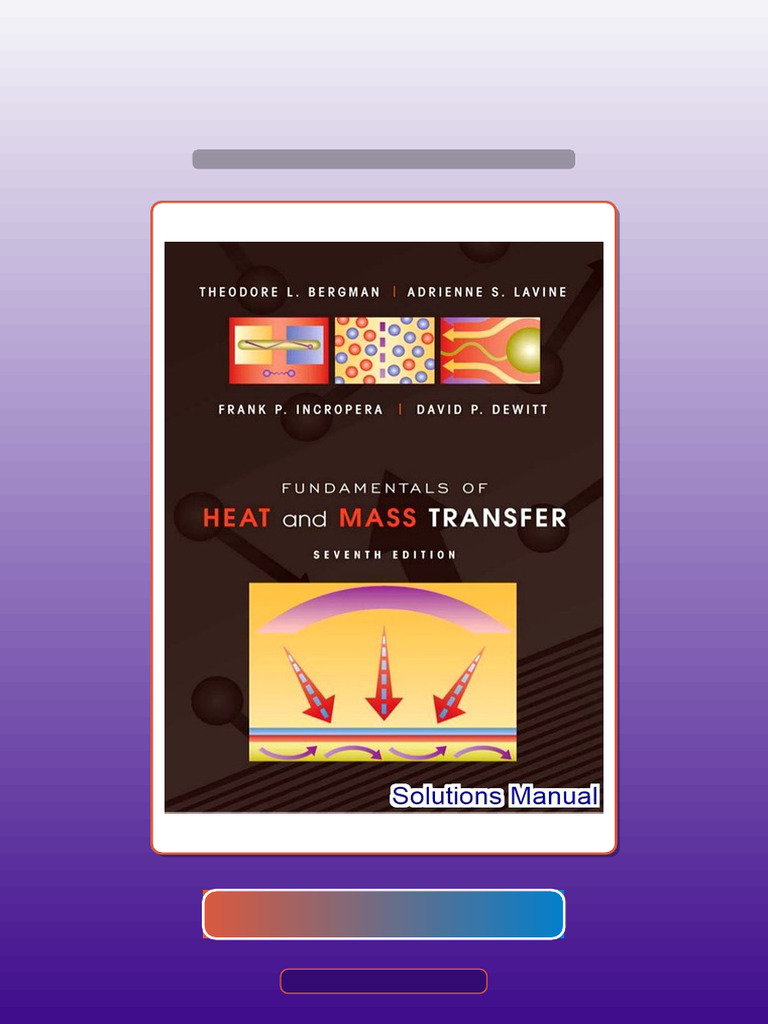 Test Bank for Fundamentals of Heat and Mass Transfer 7th Edition ...