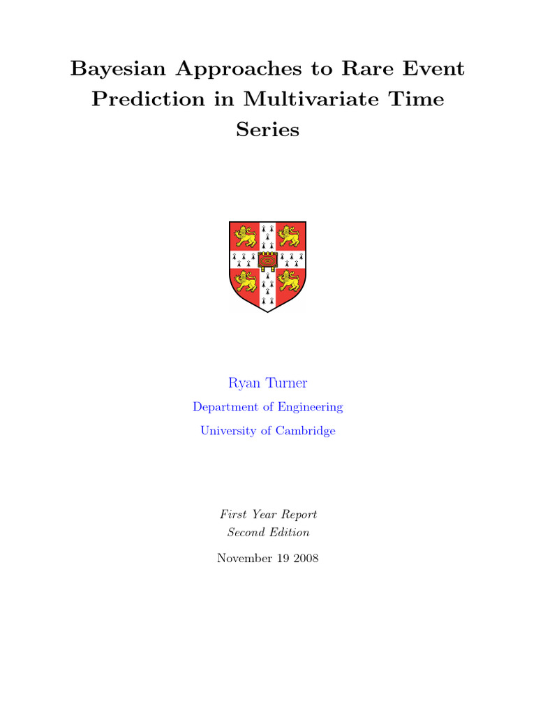 Bayesian Approaches to Rare Event Prediction in Multivariate Time ...