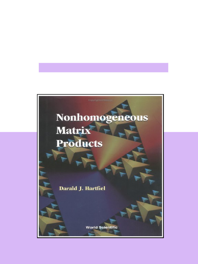 (Ebook) Nonhomogeneous Matrix Products by Darald J. Hartfiel ISBN ...