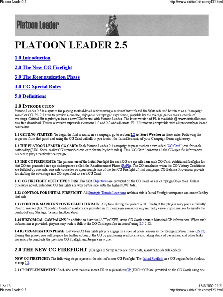 Platoon Leader 25 | PDF | Infantry | Wars & Military