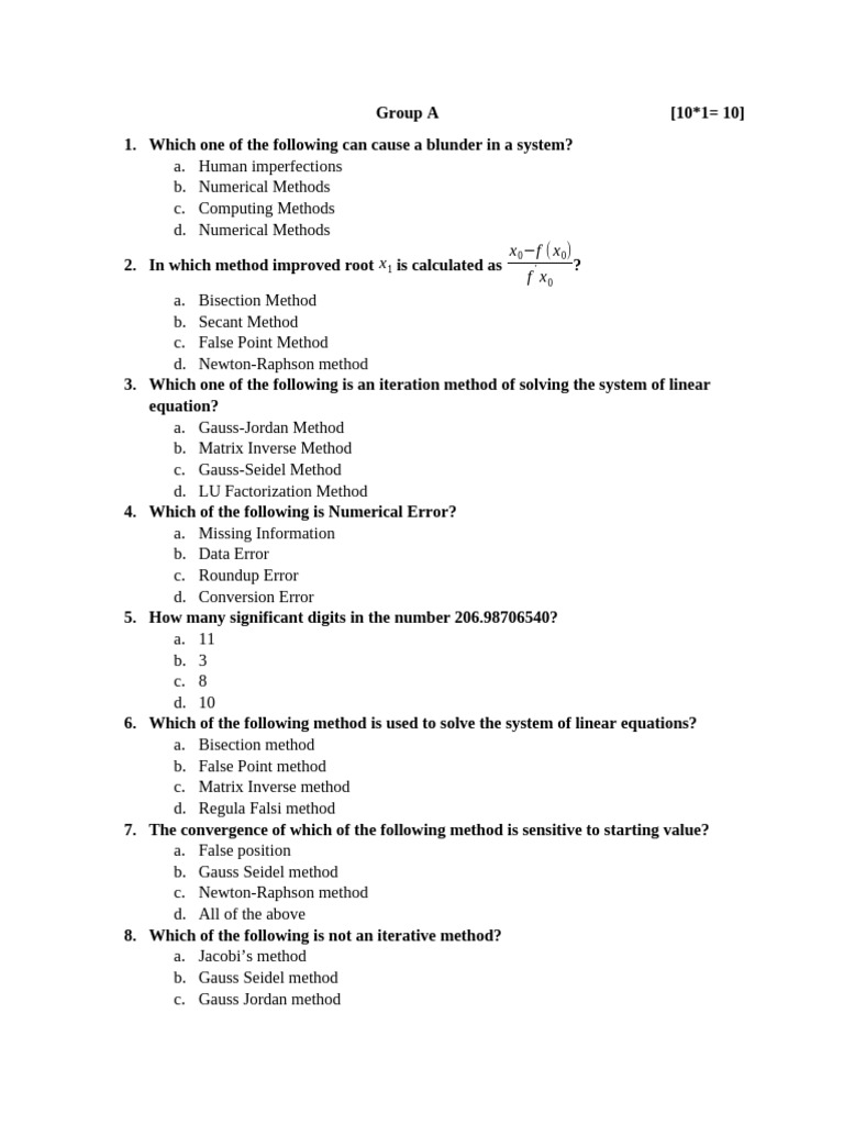 Numerical Methods and Error Analysis | PDF | Numerical Analysis ...