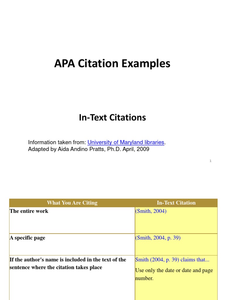 APA In-Text Citations | PDF | Citation | Digital Object Identifier