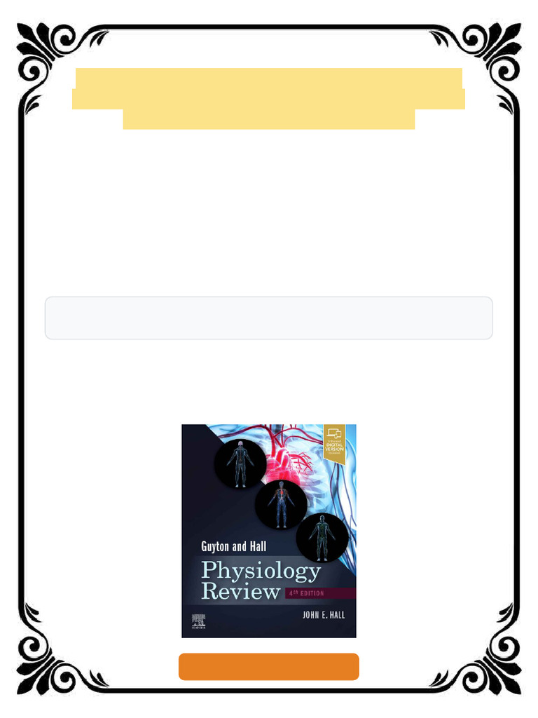 Guyton Hall Physiology Review Guyton Physiology 4th Edition John E Hall ...