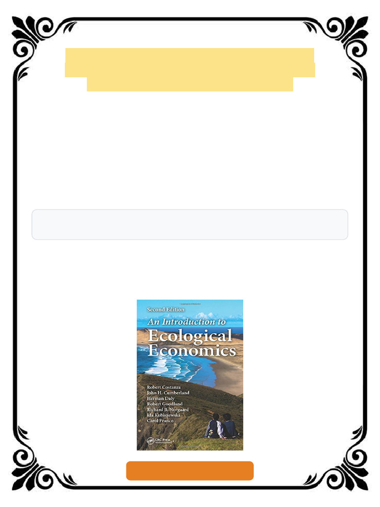 An Introduction To Ecological Economics Second Edition Robert Costanza ...