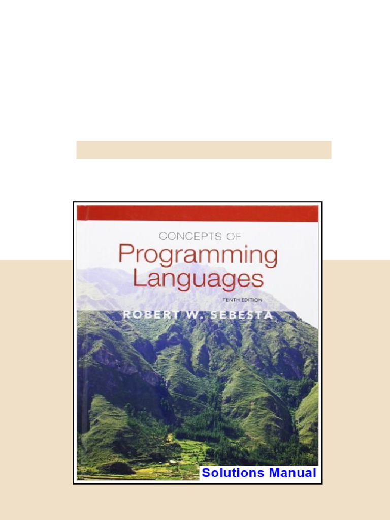 Concepts of Programming Languages 10th Edition Sebesta Solutions Manual ...