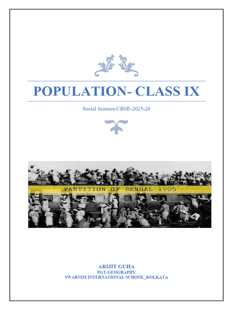 India Population Overview for Class IX | PDF | Population Growth ...