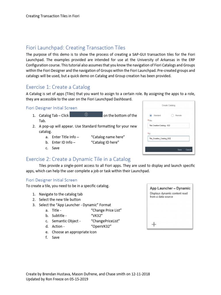 SAP Tips&Tricks Creating Transaction Tiles in Fiori | PDF | Software | Computing