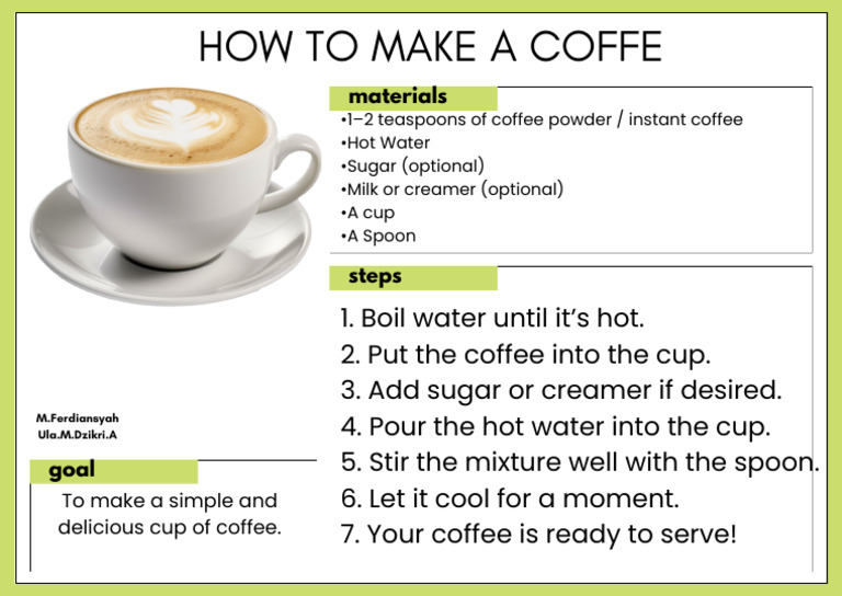 Simple Coffee Making Guide | PDF