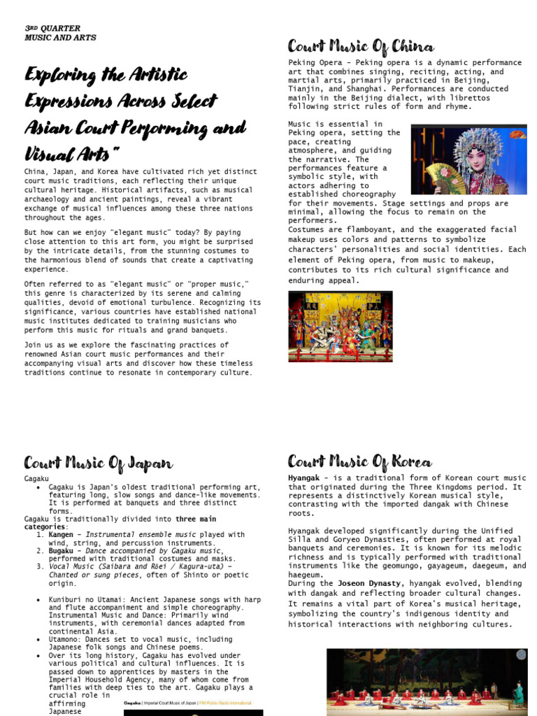 3rd Quarter Music and Art | PDF | Japanese Art | The Arts