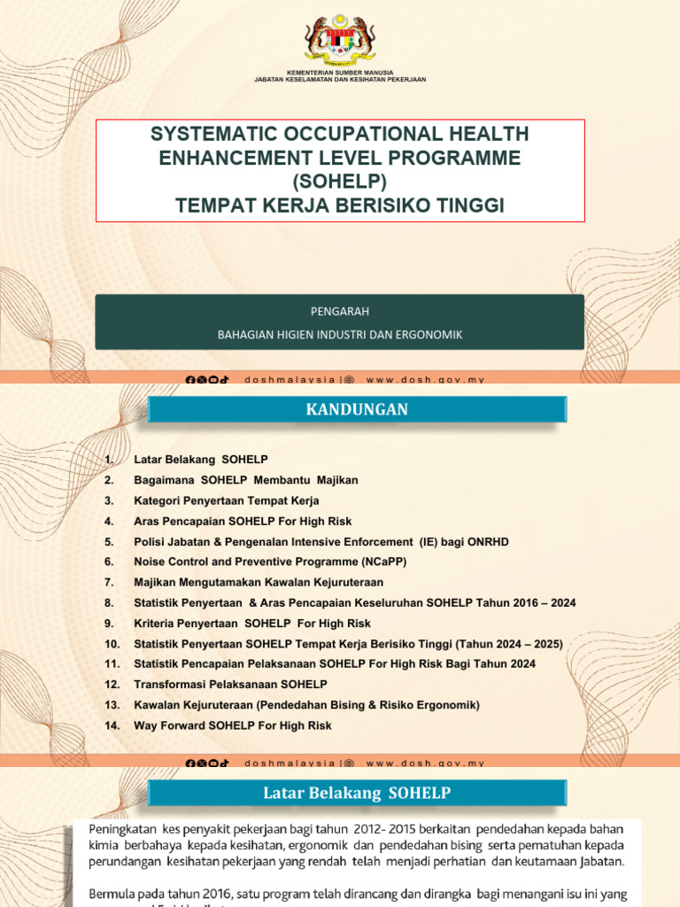 Pembentangan 1 (Slaid) - SOHELP For High Risk | PDF