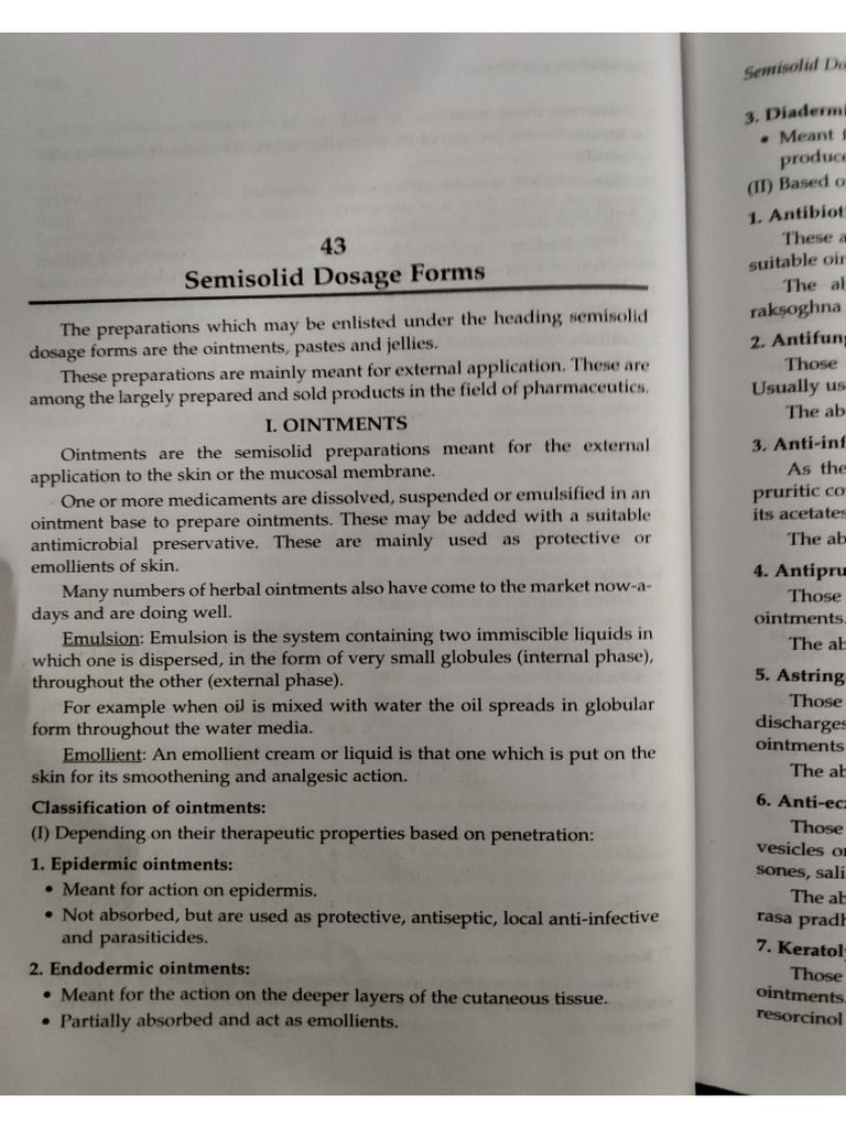 Semi-Solid Dosage Form | PDF