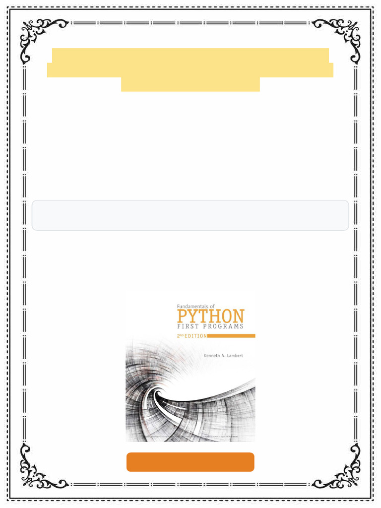 Fundamentals of Python: First Programs, 2nd Edition Kenneth A. Lambert ...