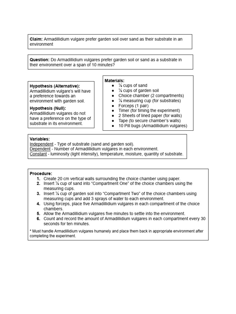 AP Biology - Mini Project - Google Docs | PDF | Experiment | Scientific ...