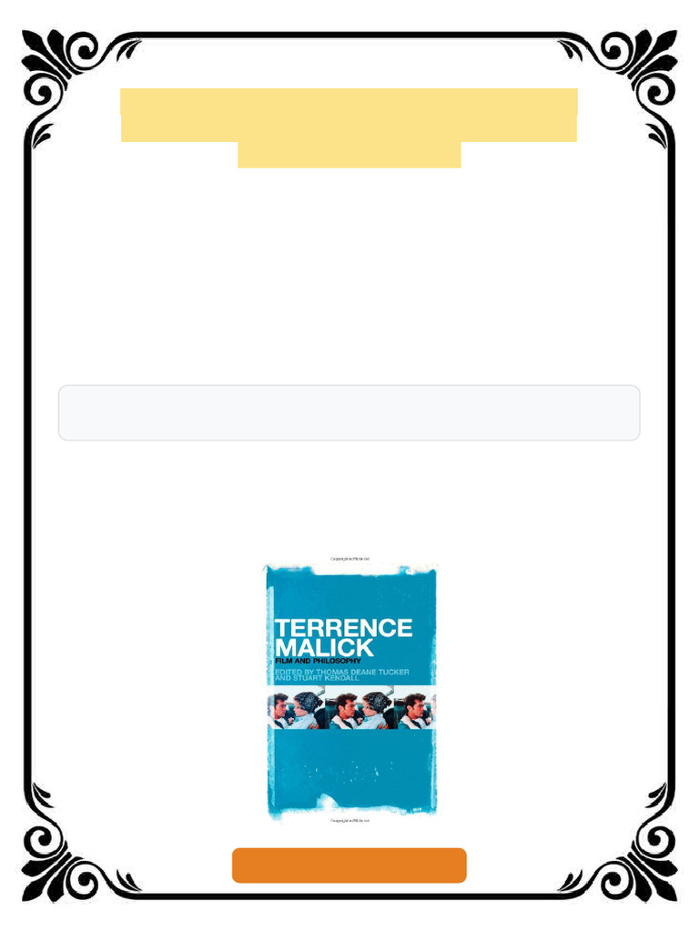 Terrence Malick Film and Philosophy 1st Edition Stuart Kendall ebook ...