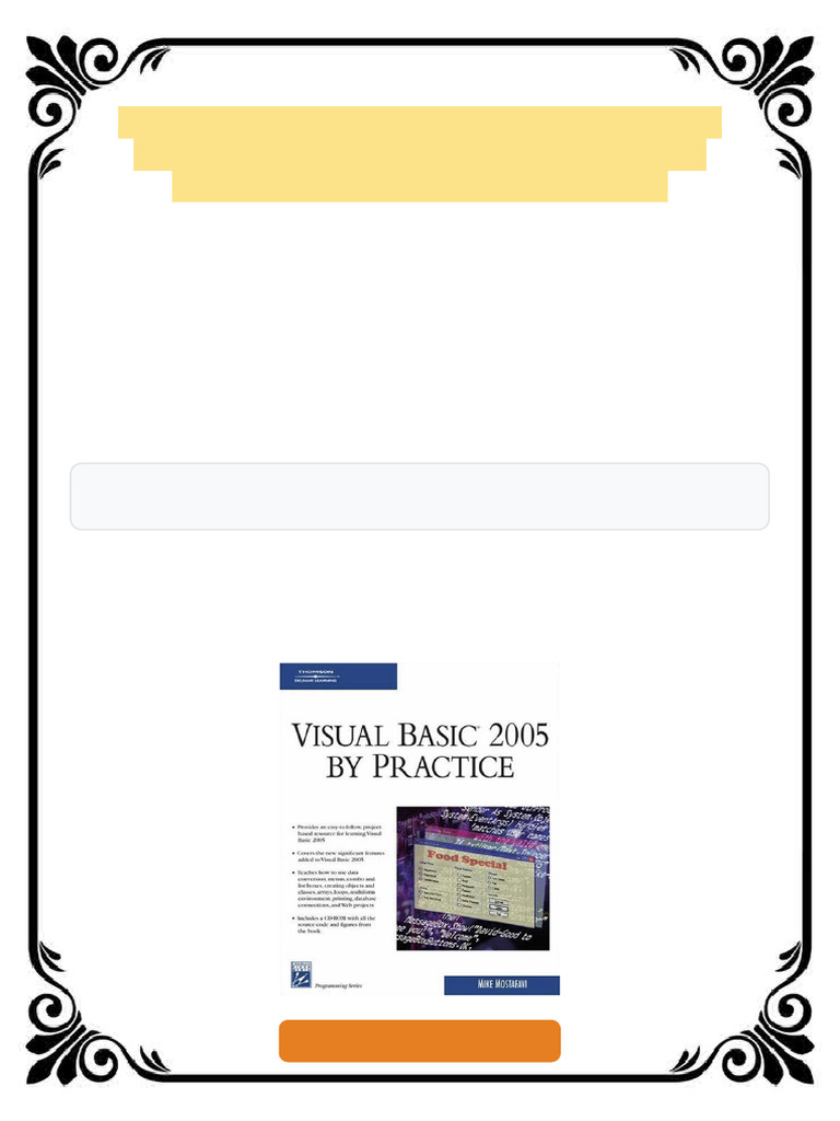Visual Basic 2005 By Practice Programming Series 1st Edition Mike ...