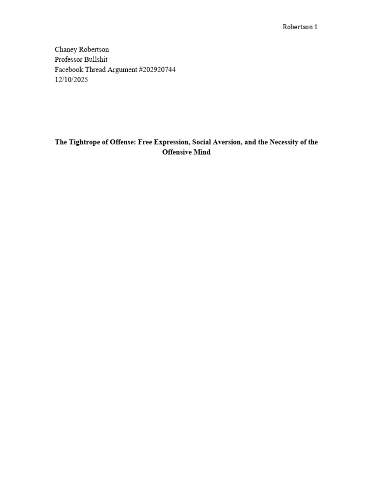 Free Speech Essay FBargument | PDF | Freedom Of Speech | John Stuart Mill