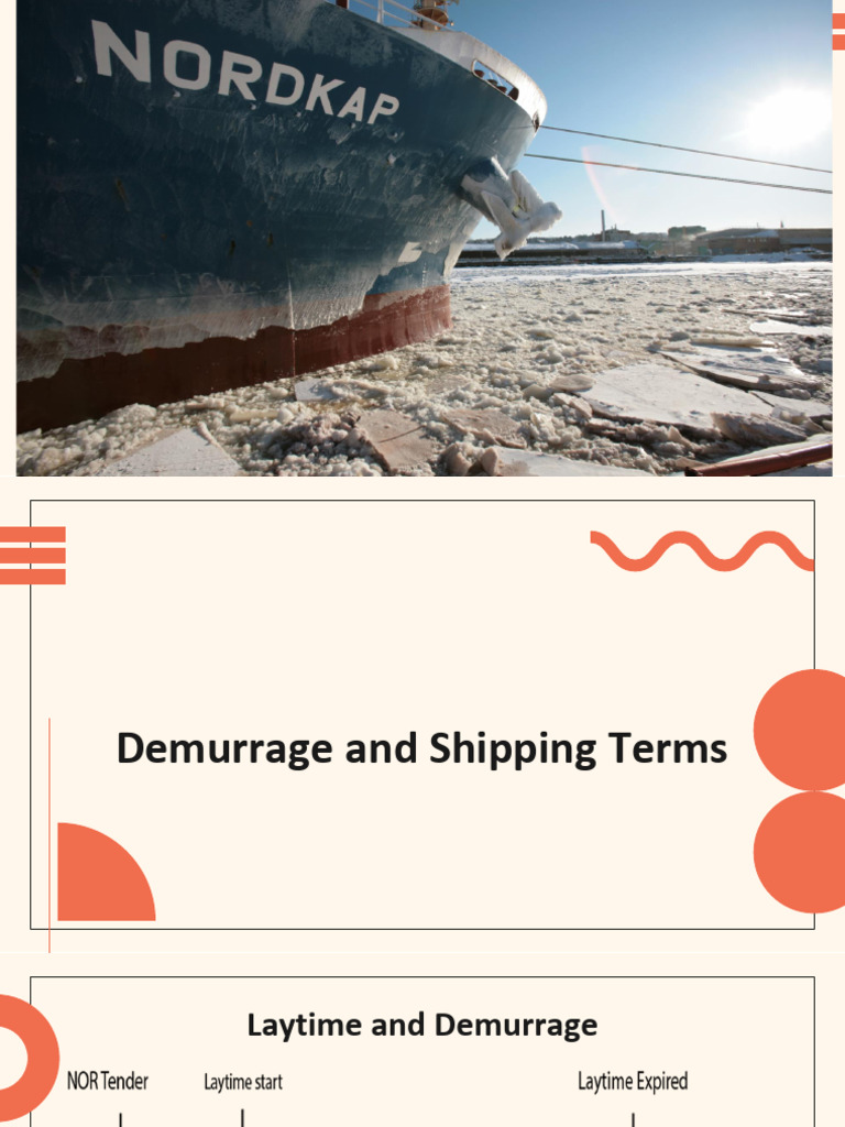 Demurrage and Shipping Terms | PDF | Shipping | Freight Transport