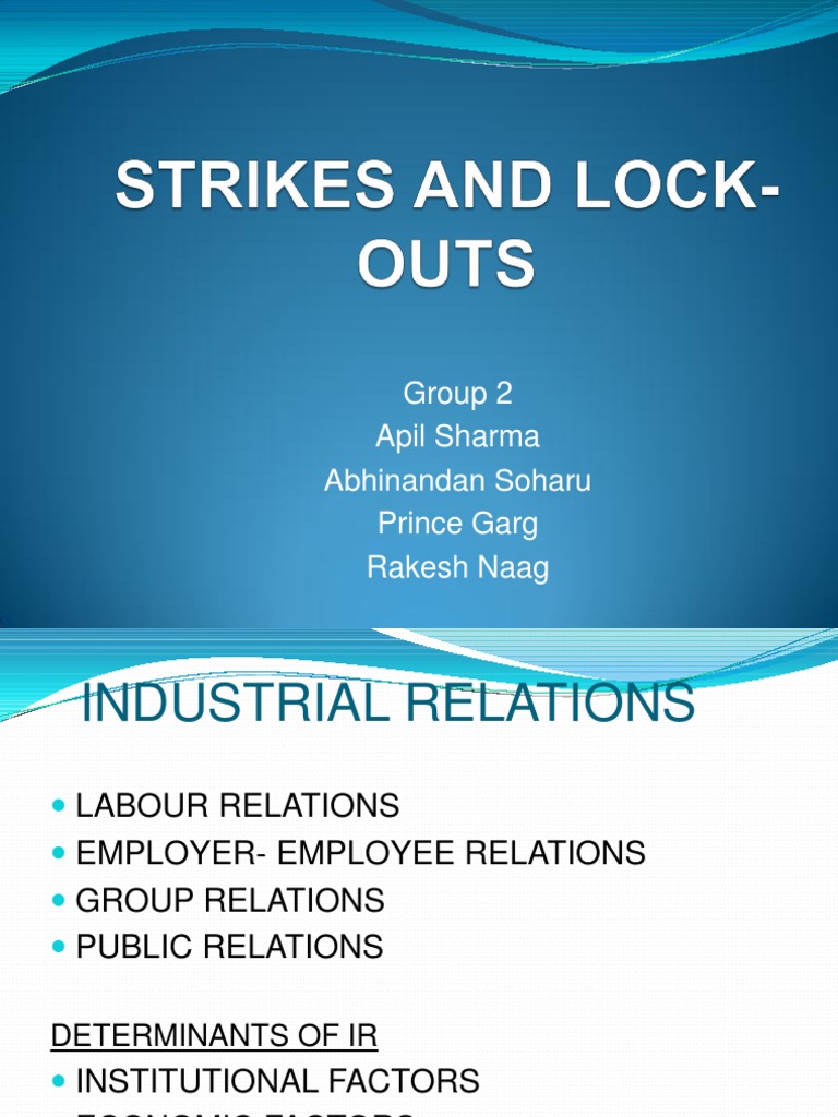Strikes and Lockouts | PDF | Lockout (Industry) | Strike Action