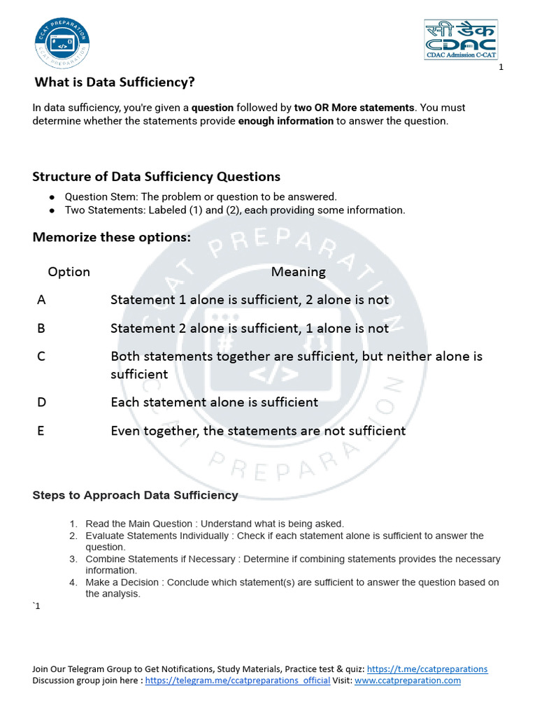 Data Sufficiency | PDF | Numbers | Prime Number