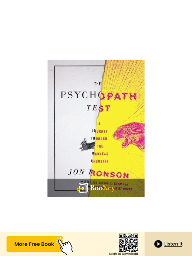 The Psychopath Test PDF | PDF | Psychopathy | Diagnostic And ...