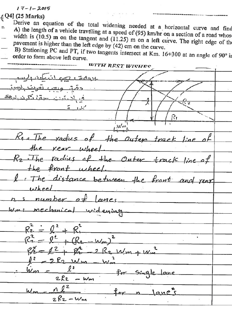 Highwayyyy - Horizontal Alignment Questions | PDF