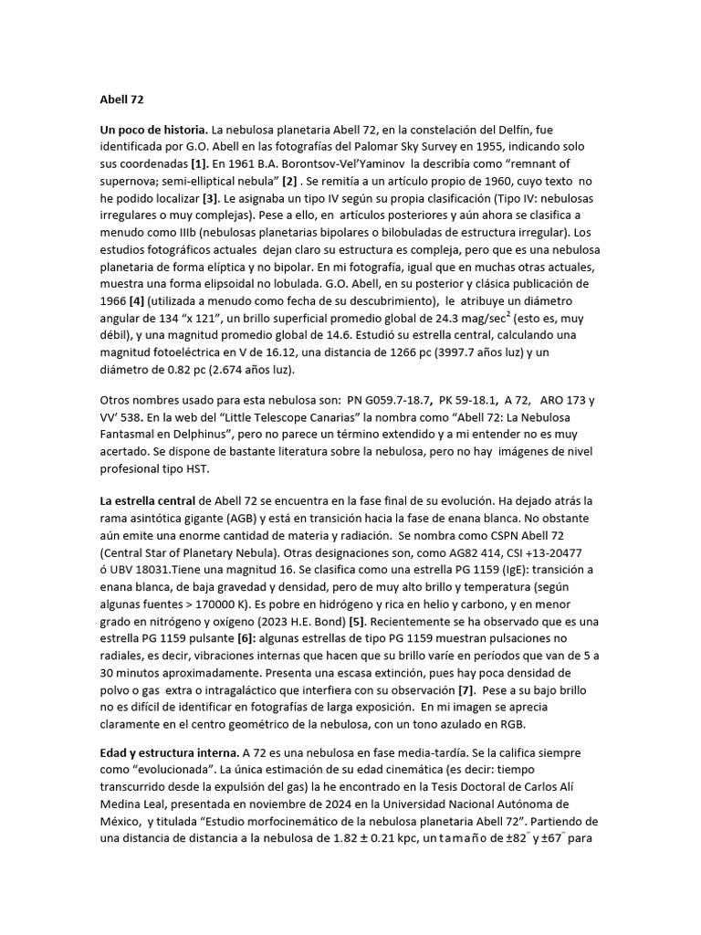 Abell 72 | PDF | Estrellas | Astronomía