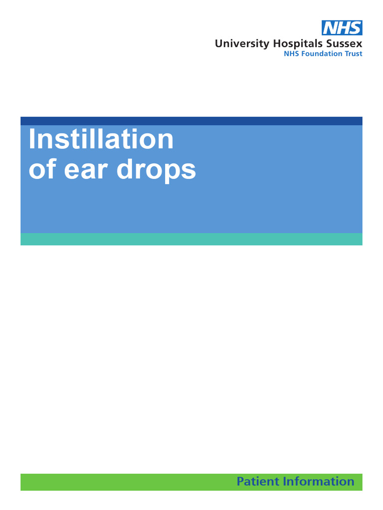 Instillation of Ear Drops 1 | PDF