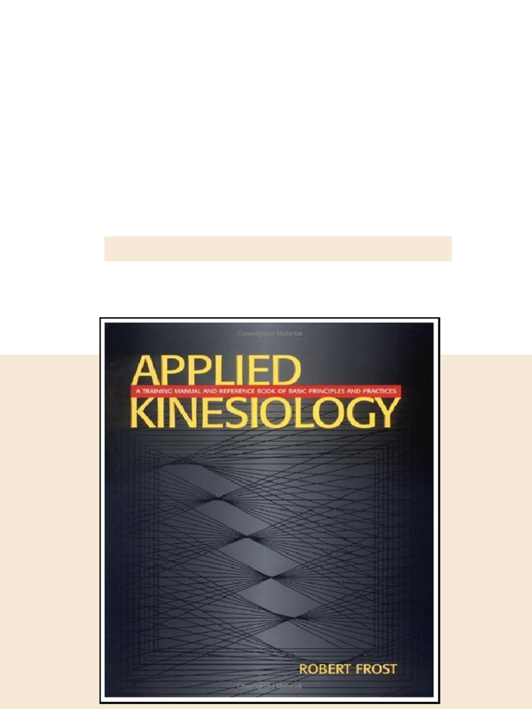 (Ebook) Applied Kinesiology: A Training Manual and Reference Book of ...