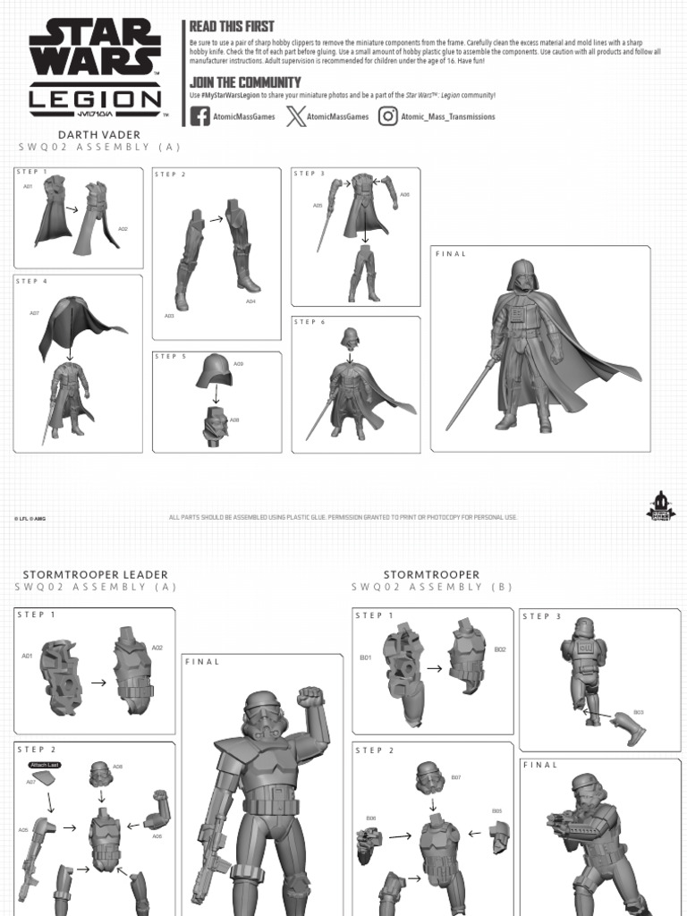 Star Wars Miniature Assembly Guide | PDF | Bmw