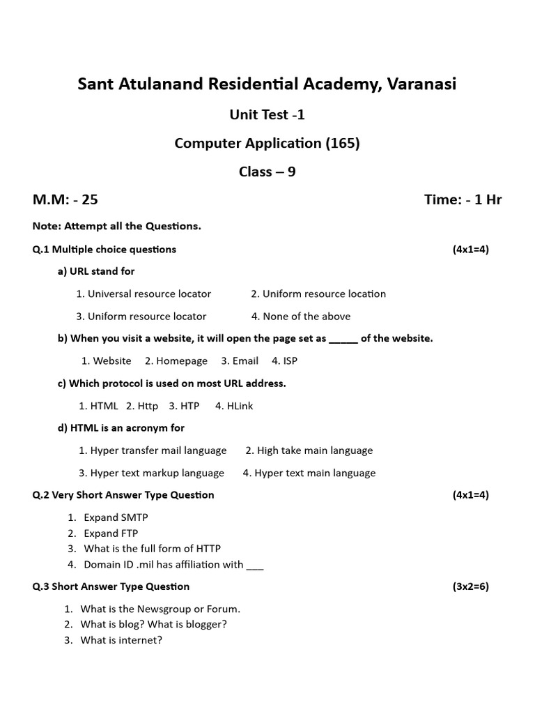 Class 9 Unit1 Computerapplication HarshSingh | PDF