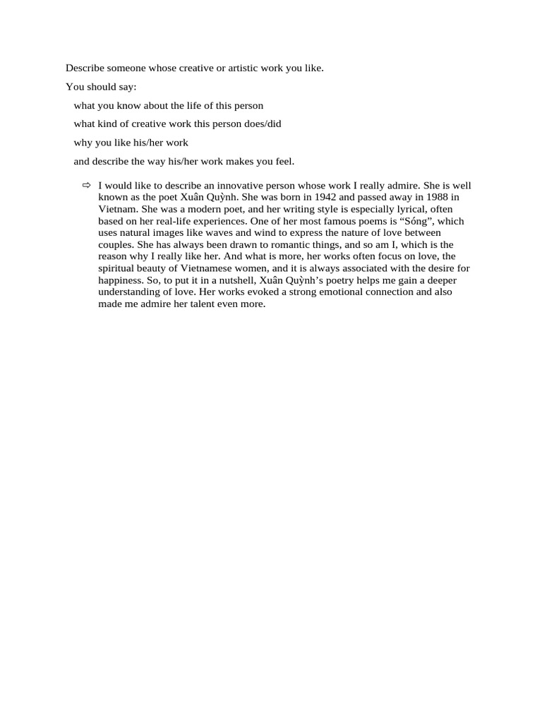 Speaking Part 2 - Unit 3 | PDF
