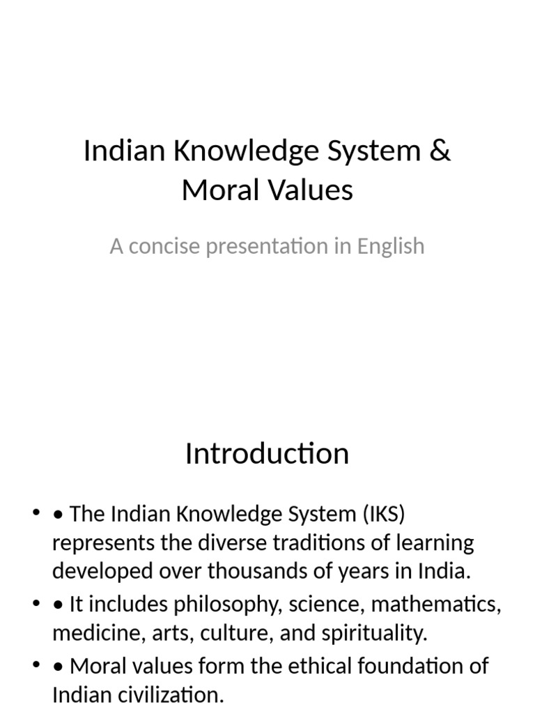 Indian Knowledge System and Ethics | PDF
