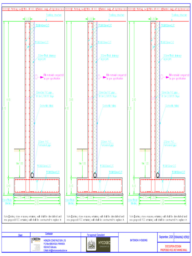 RCC Retaining Wall Design Document | PDF | Structural Engineering ...