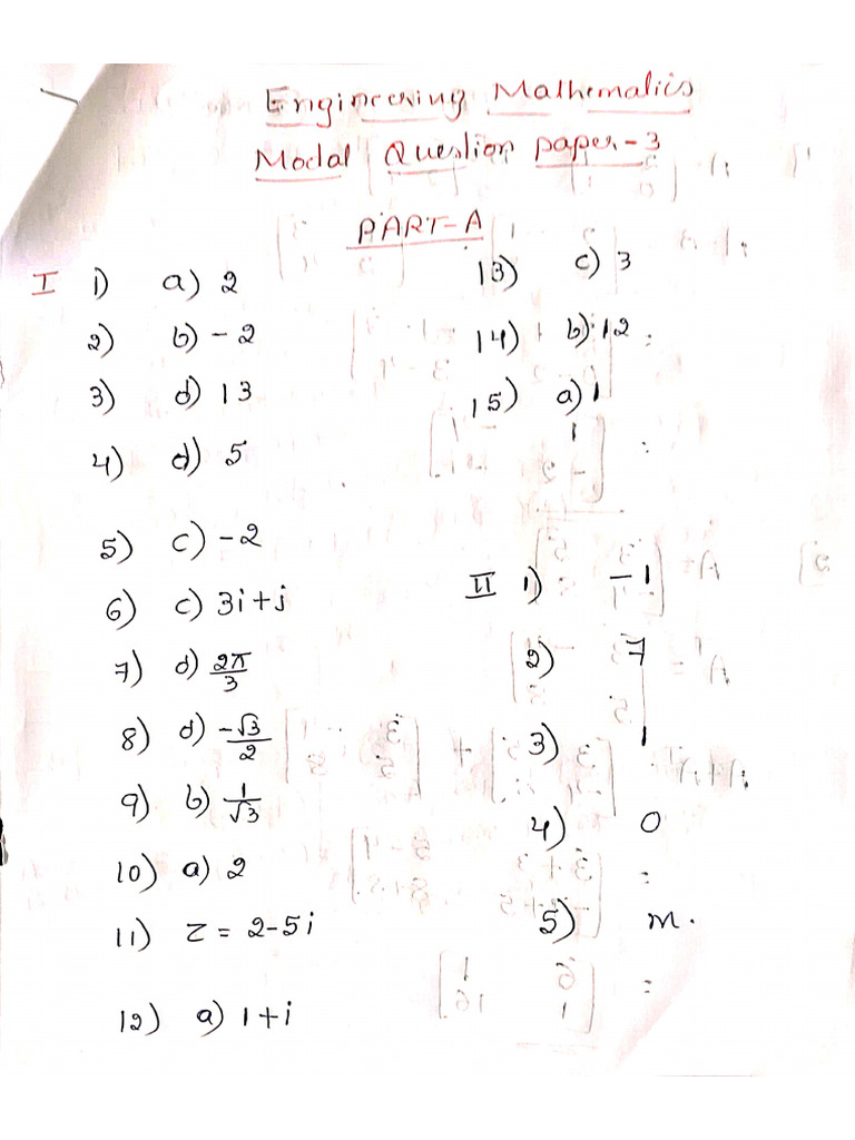 3-Model Paper Answers | PDF
