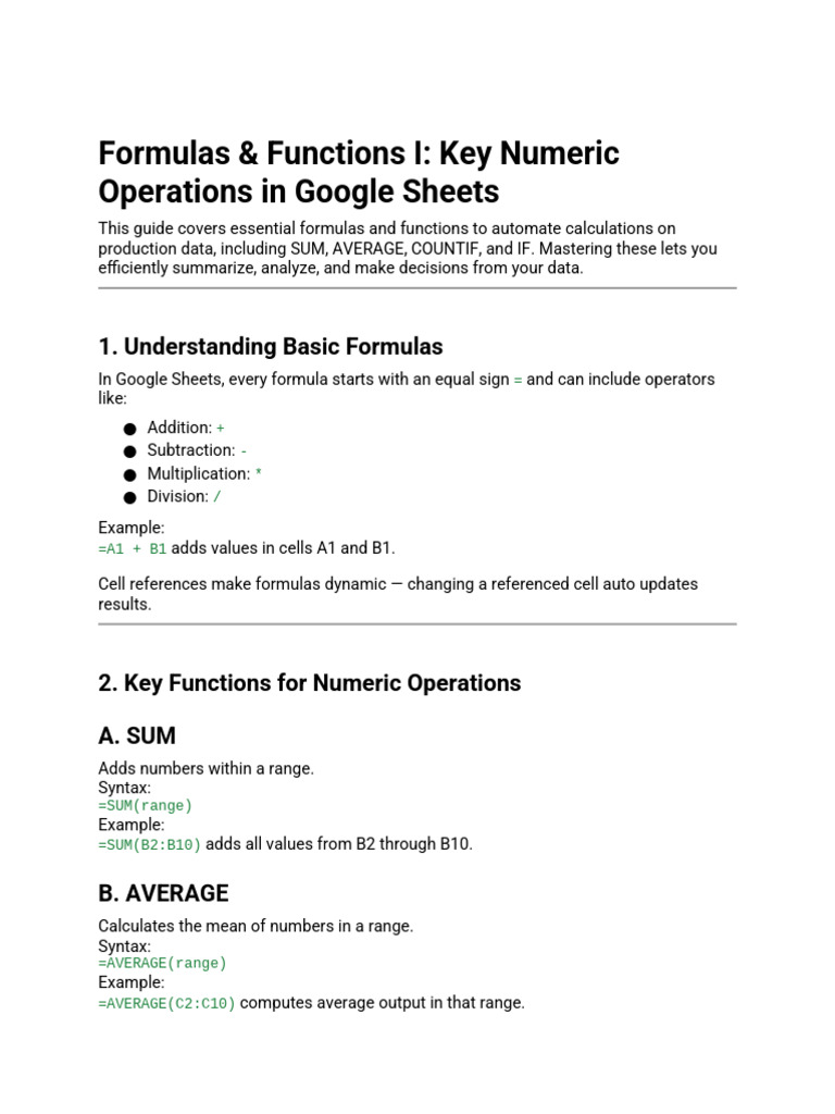 PR-104 - 5 - Formulas & Functions I - 04 Oct 2025 | PDF | Computer ...