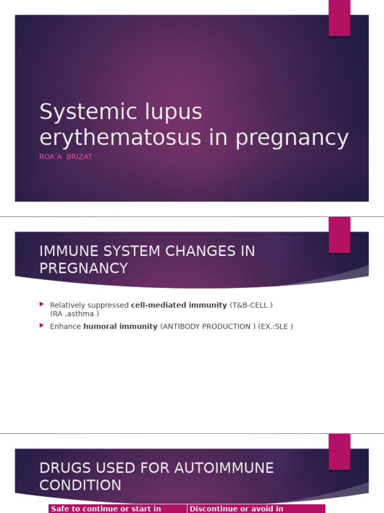 SLE Management During Pregnancy Guide | PDF | Medical Specialties ...