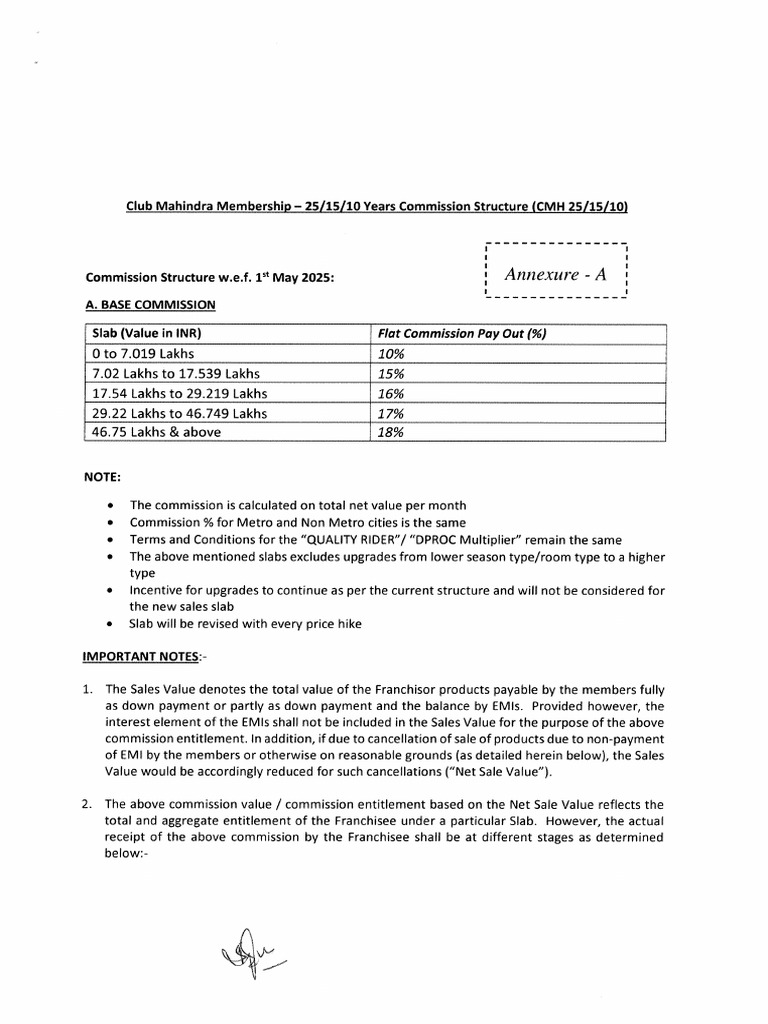 DSA Commission Structure - FY '26 | PDF