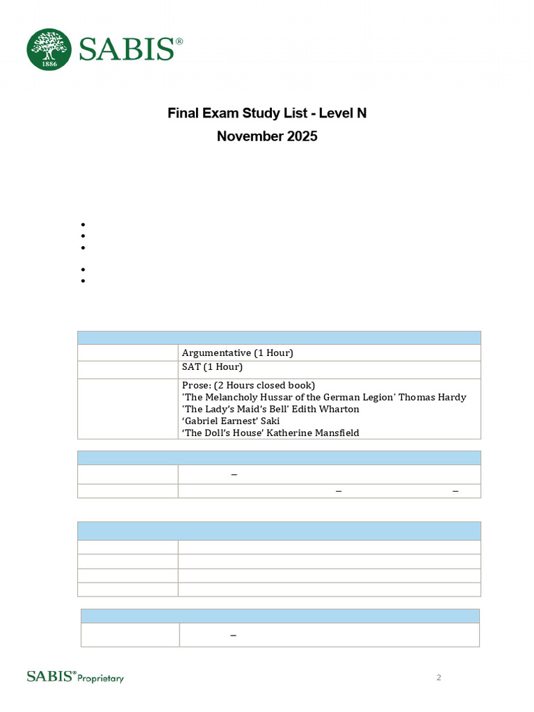 Grade 12 Final Exam Study Guide | PDF