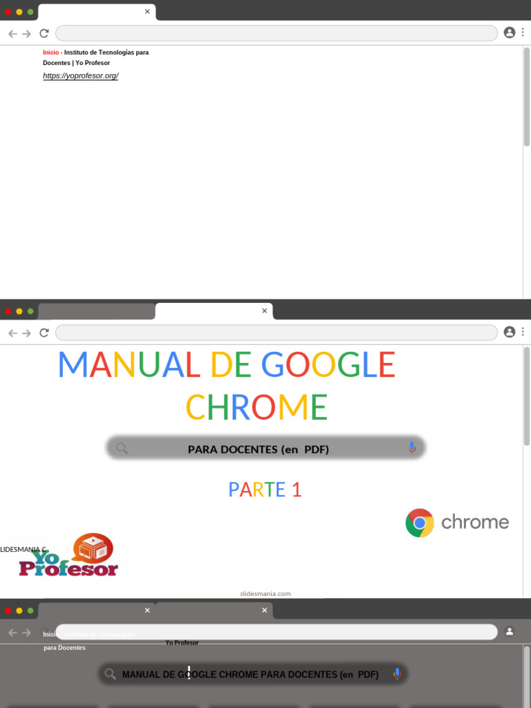 MANUAL DE GOOGLE CHROME PARTE 1 - Yoprofesor | PDF | Red mundial ...