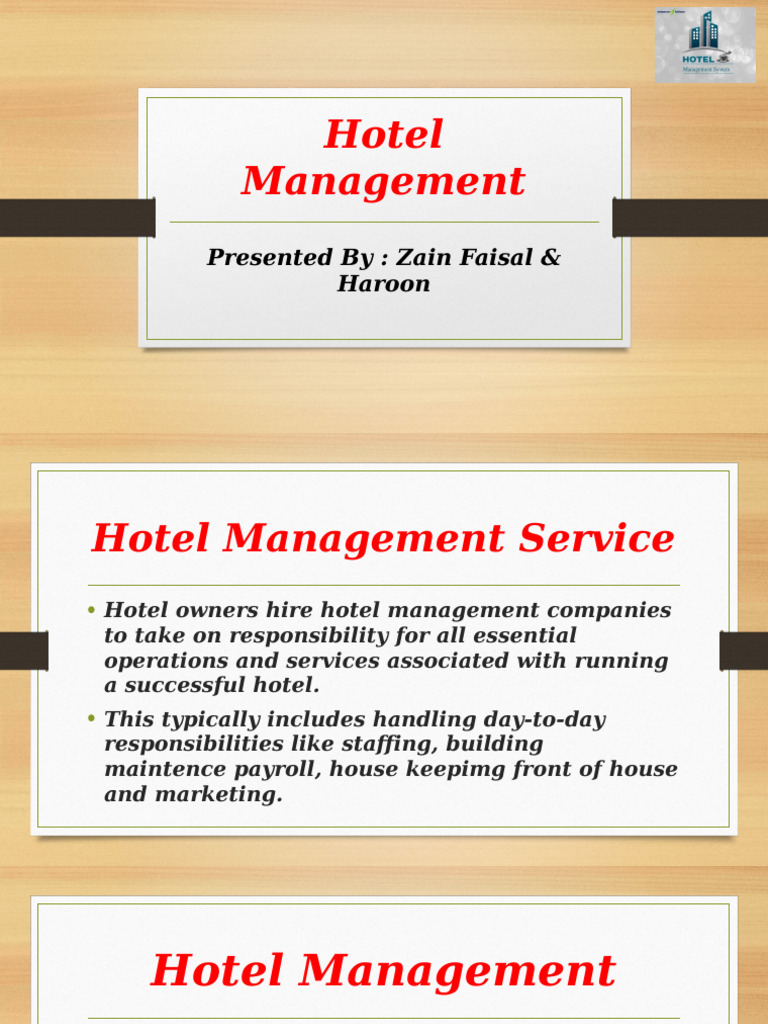 Hotel Management Overview and Insights | PDF