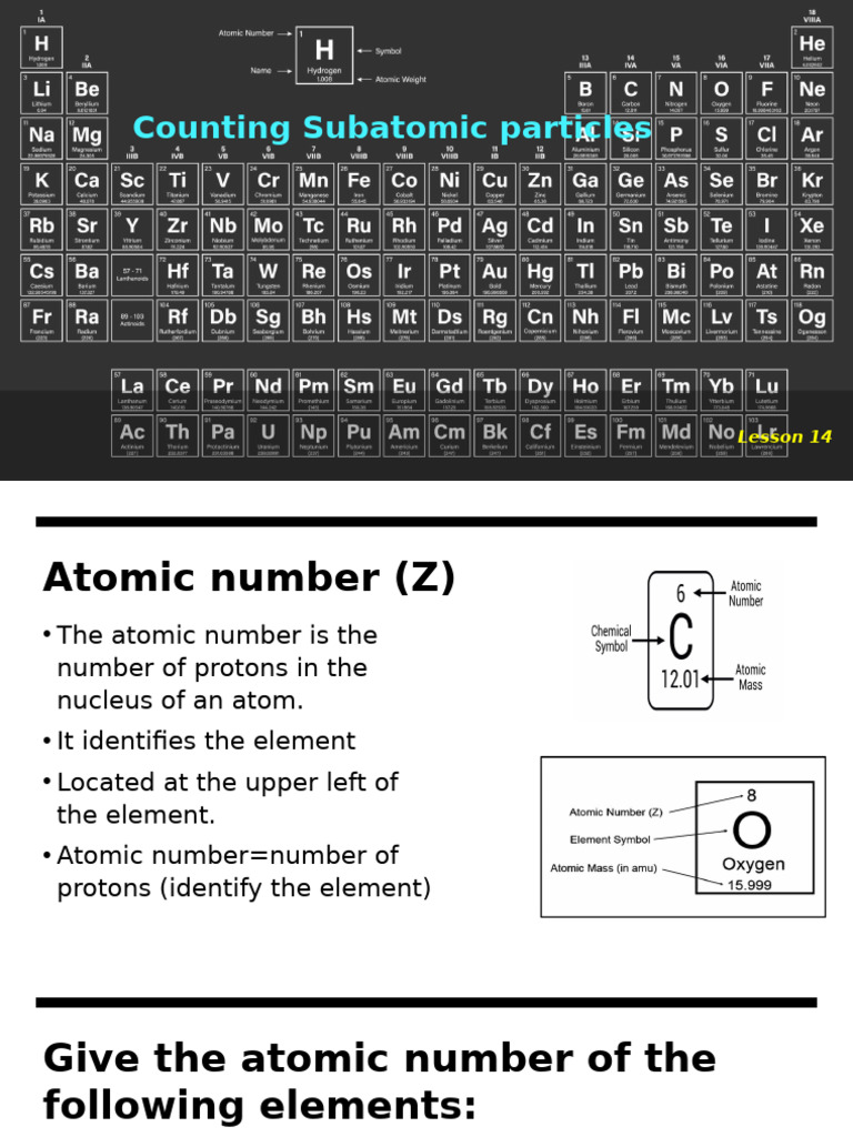 Understanding Atomic Numbers and Mass | PDF