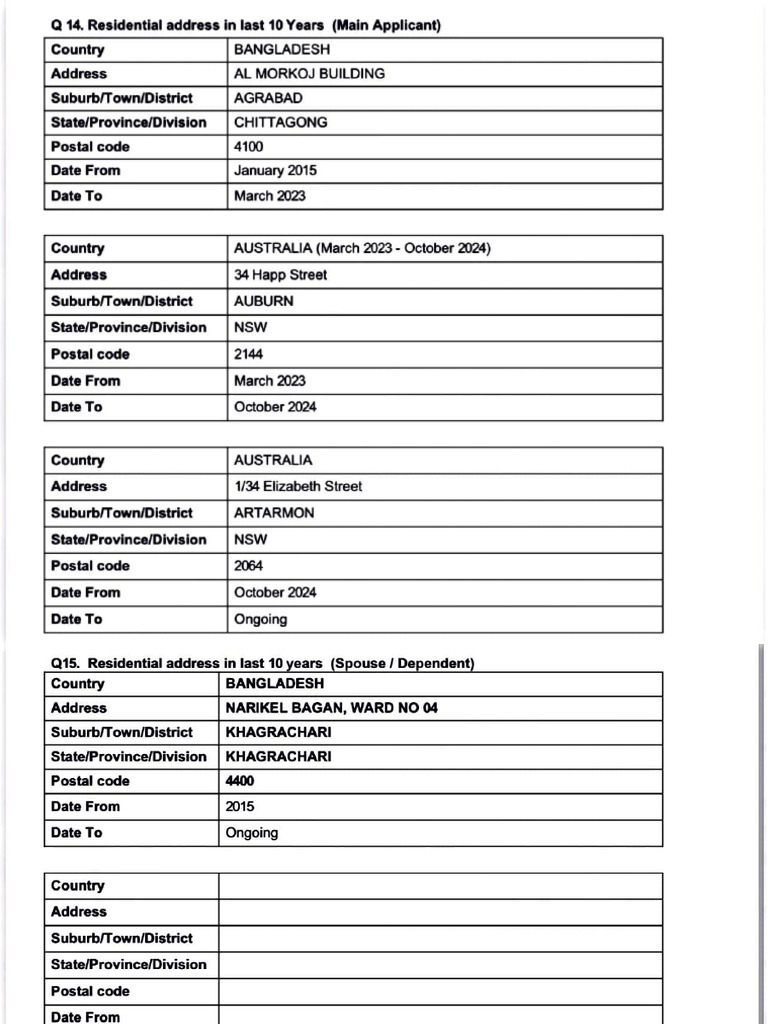 Residential Address | PDF