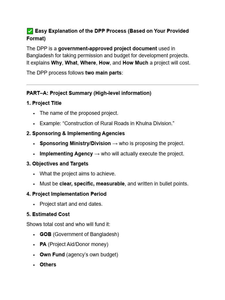 Understanding the DPP Process in Bangladesh | PDF | Economies