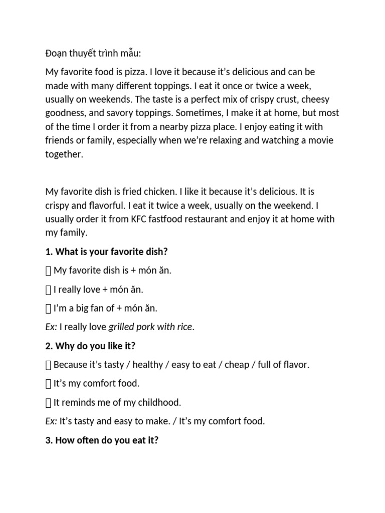Favorite Food | PDF