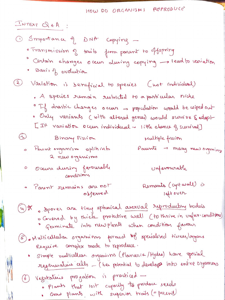 Understanding Genetic Adaptation and Reproduction | PDF