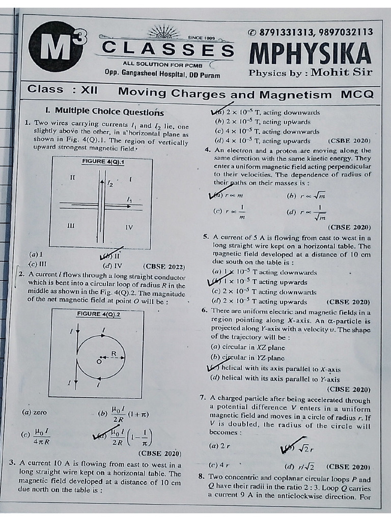 Magnetism Imp Mcq | PDF